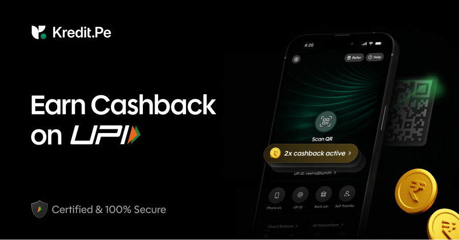 Kredit.Pe: Earn Cashback on UPI